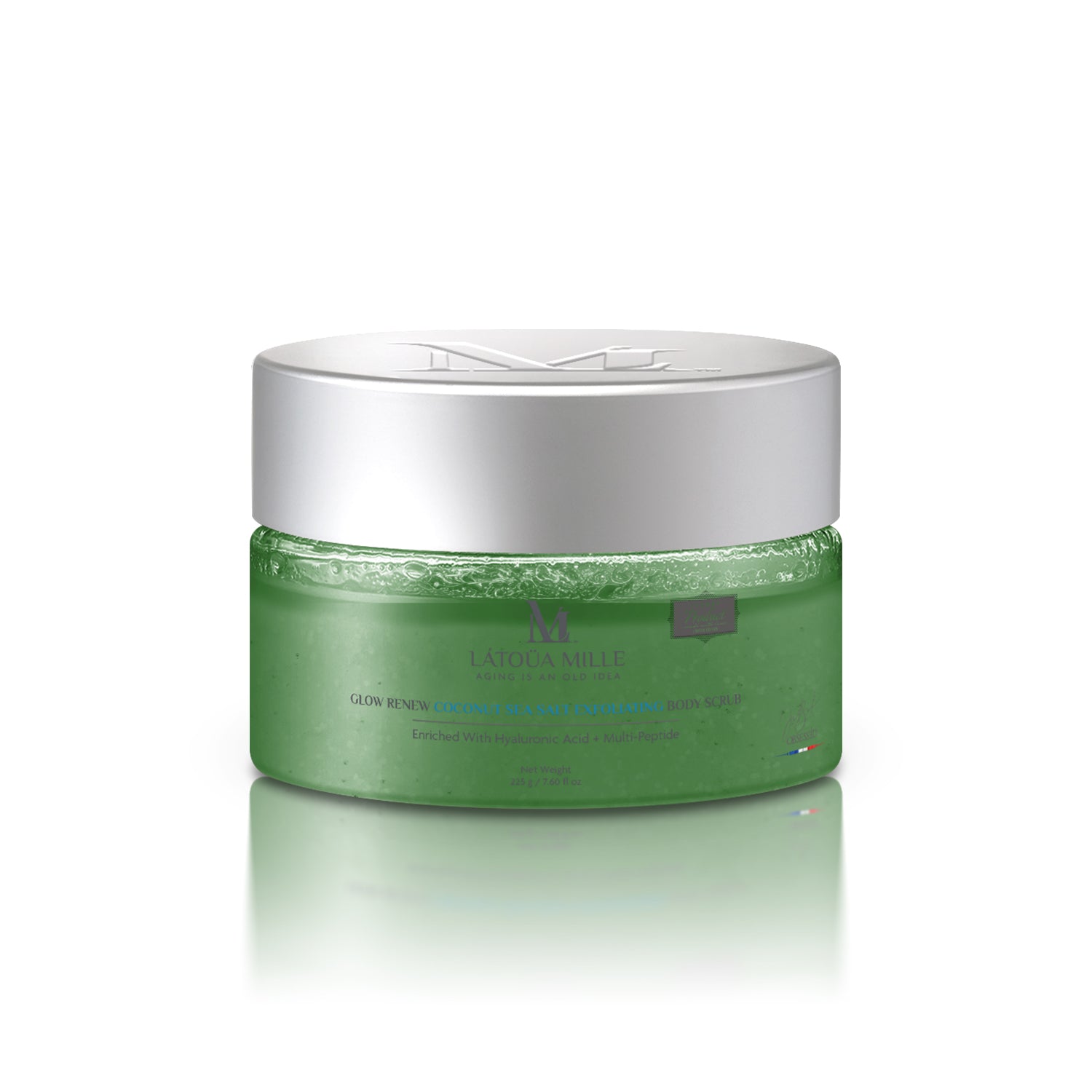 Glow Renew Coconut Sea Salt Exfoliating Body Scrub Enriched With Hyalu ...